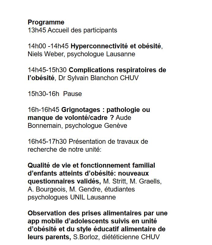 9ème Symposium de l’Unité d’endocrinologie, diabétologie et obésité ...